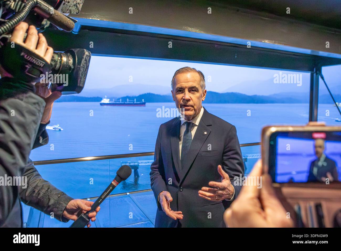 Prime Minister Mark Carney speaks after he met with Coastal First ...
