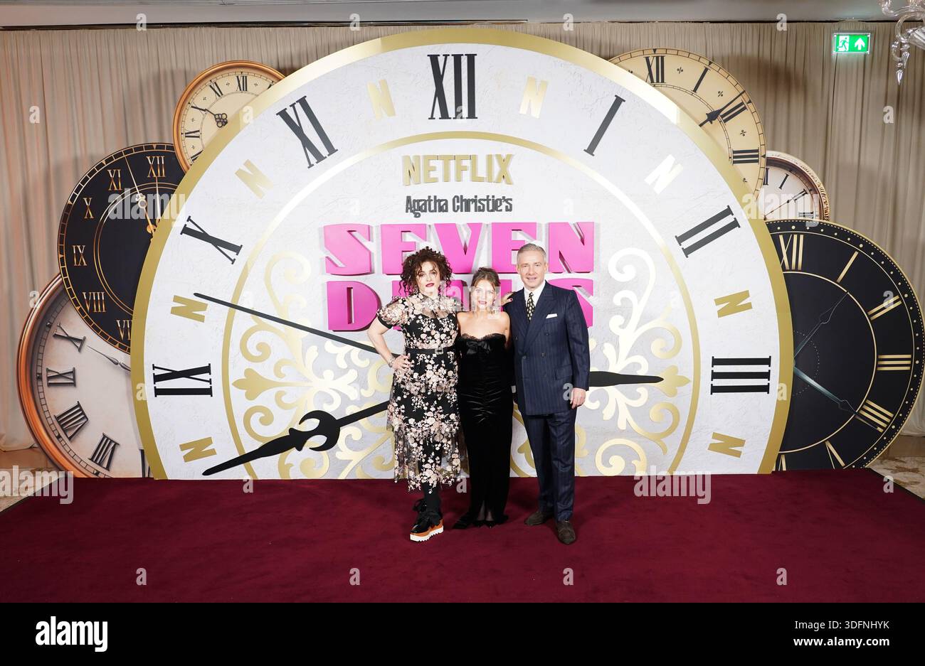 (left to right) Helena Bonham Carter, Mia McKenna-Bruce and Martin ...