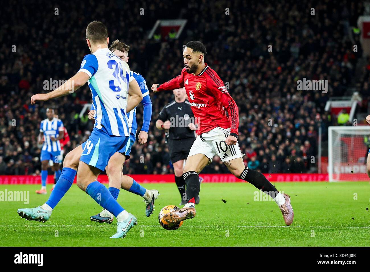 Manchester United forward Matheus Cunha (10) in action during the ...