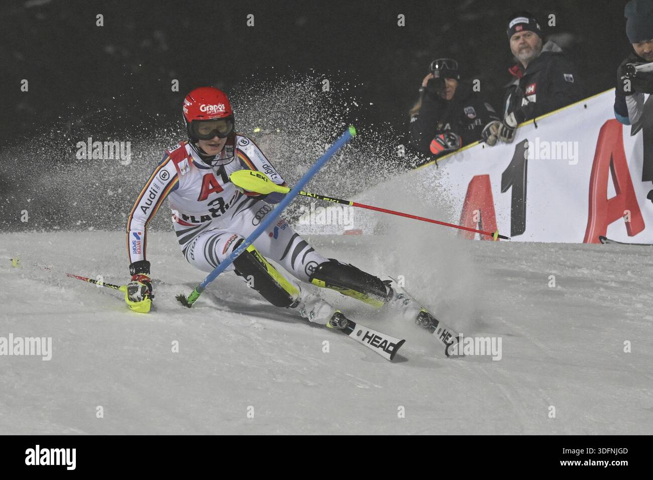 FLACHAU, AUSTRIA - JANUARY 13: Lena Duerr of Germany in action during ...