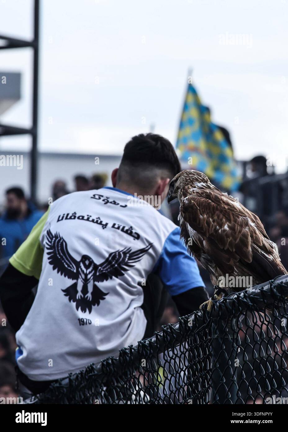 January 13, 2026, Erbil, Kurdistan Region, Iraq: Erbil SC supporters ...