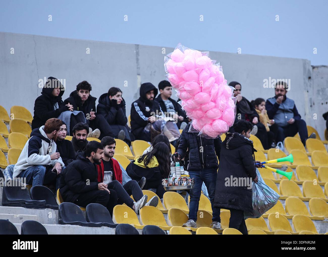 January 13, 2026, Erbil, Kurdistan Region, Iraq: Erbil SC supporters ...