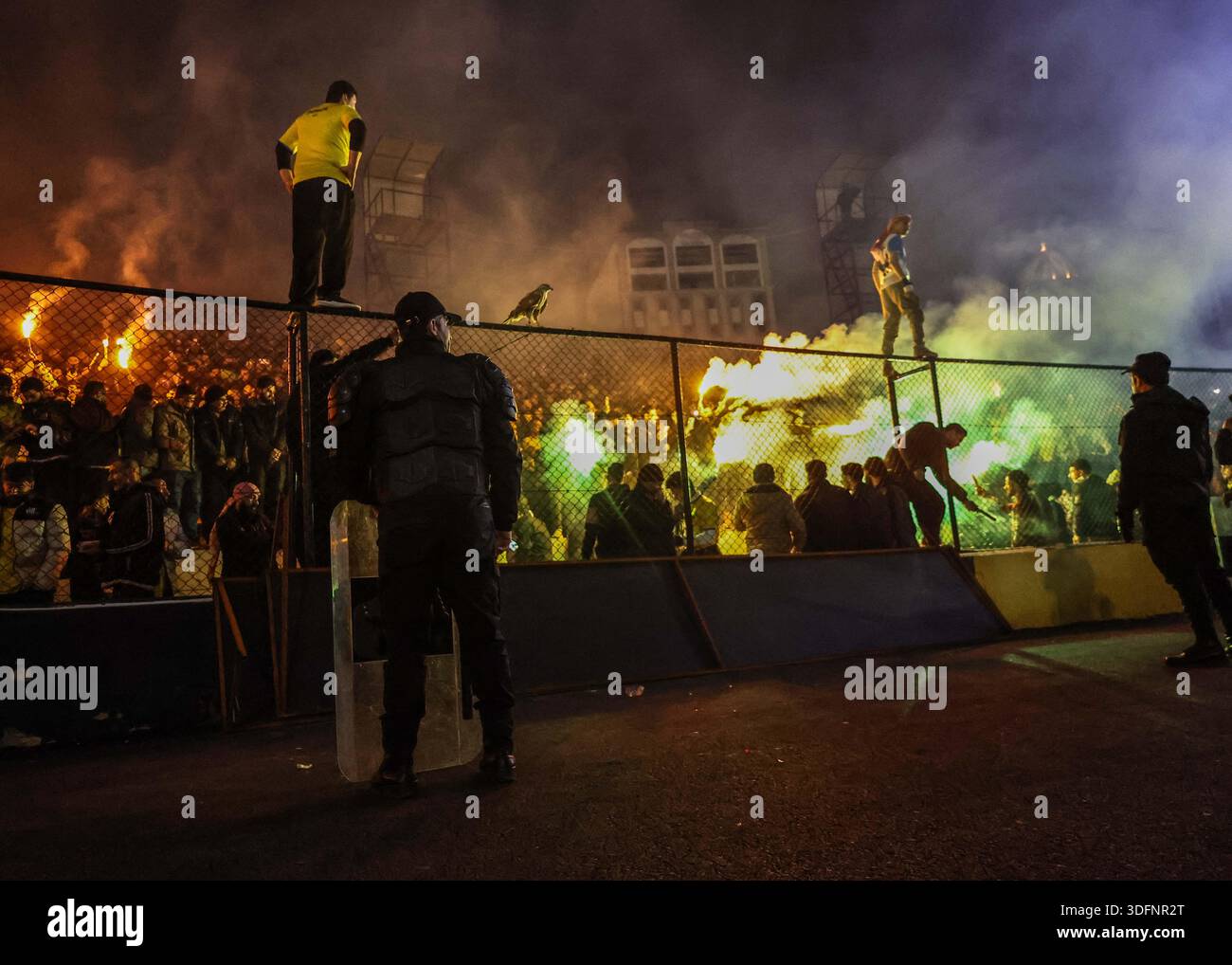 January 13, 2026, Erbil, Kurdistan Region, Iraq: Erbil SC supporters ...