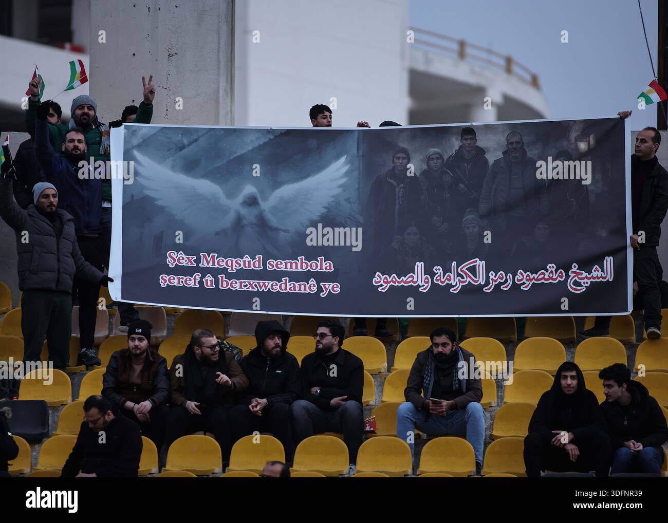 January 13, 2026, Erbil, Kurdistan Region, Iraq: Erbil SC supporters ...