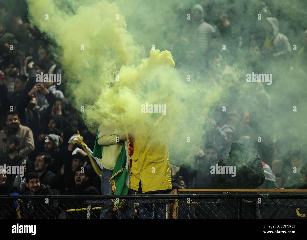 January 13, 2026, Erbil, Kurdistan Region, Iraq: Erbil SC supporters ...