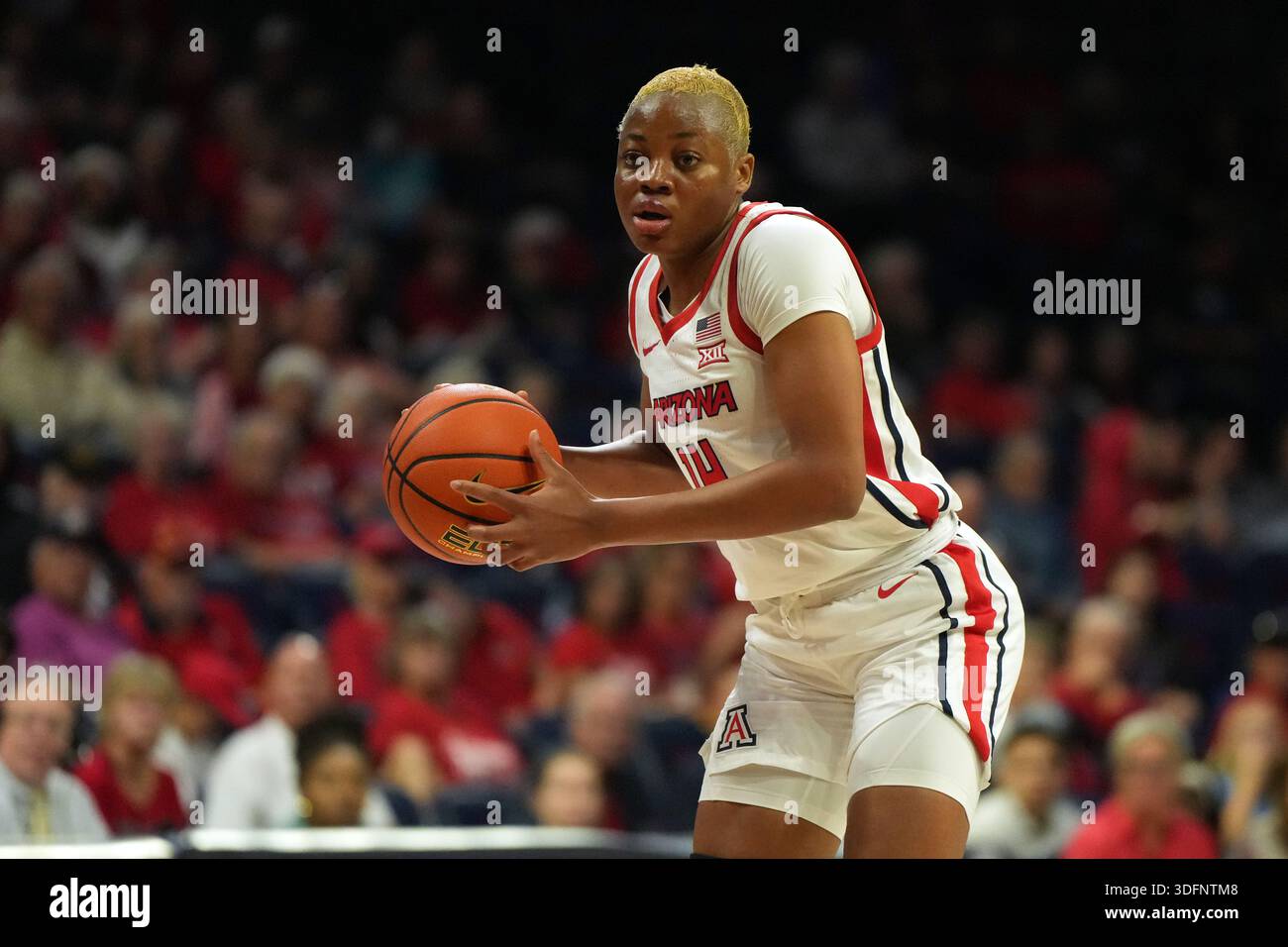 Arizona forward Blessing Adebanjo (14) during an NCAA basketball game ...