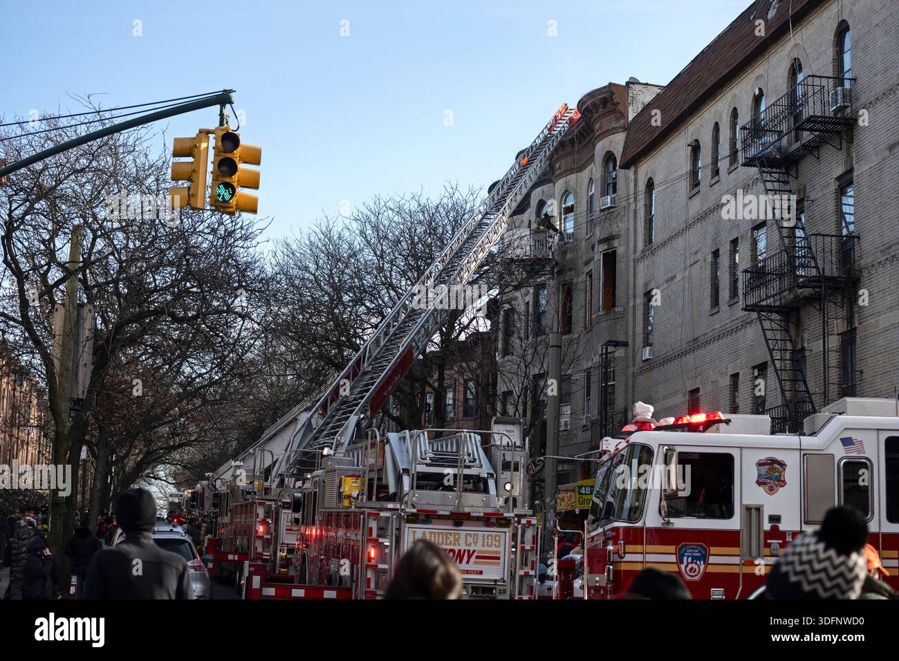 Brooklyn, New York, USA, 13th Jan., 2026. New York City firefighters ...
