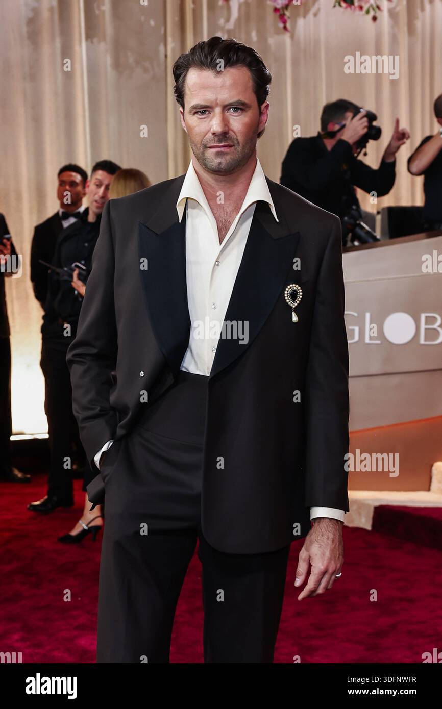 Thomas Cocquerel walking on the red carpet at The 83rd Annual Golden ...