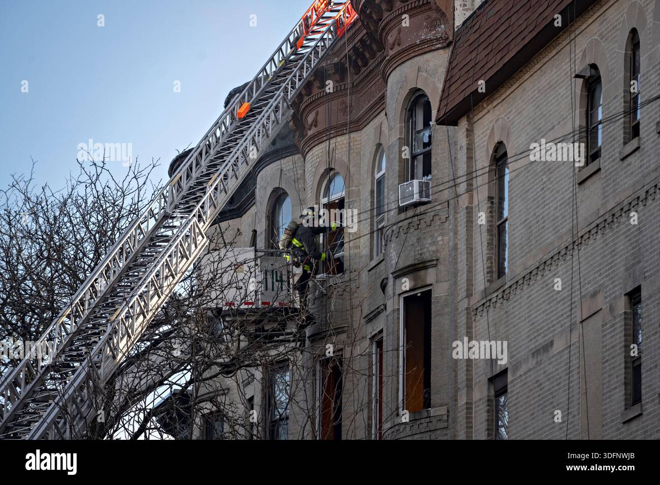 Brooklyn, New York, USA, 13th Jan., 2026. New York City firefighters ...
