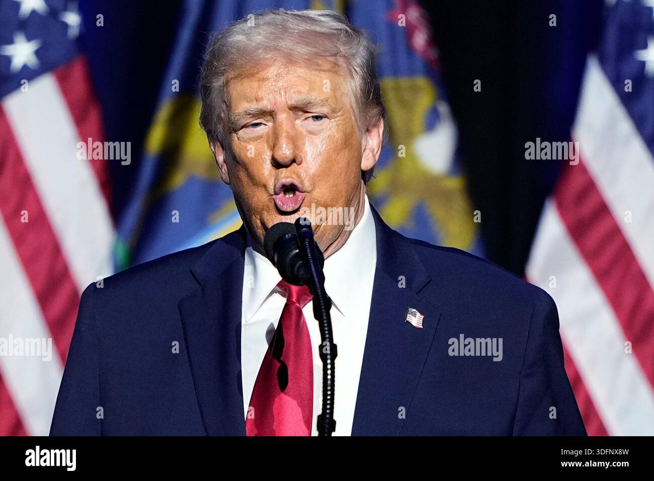 President Donald Trump speaks at the Detroit Economic Club, Tuesday ...