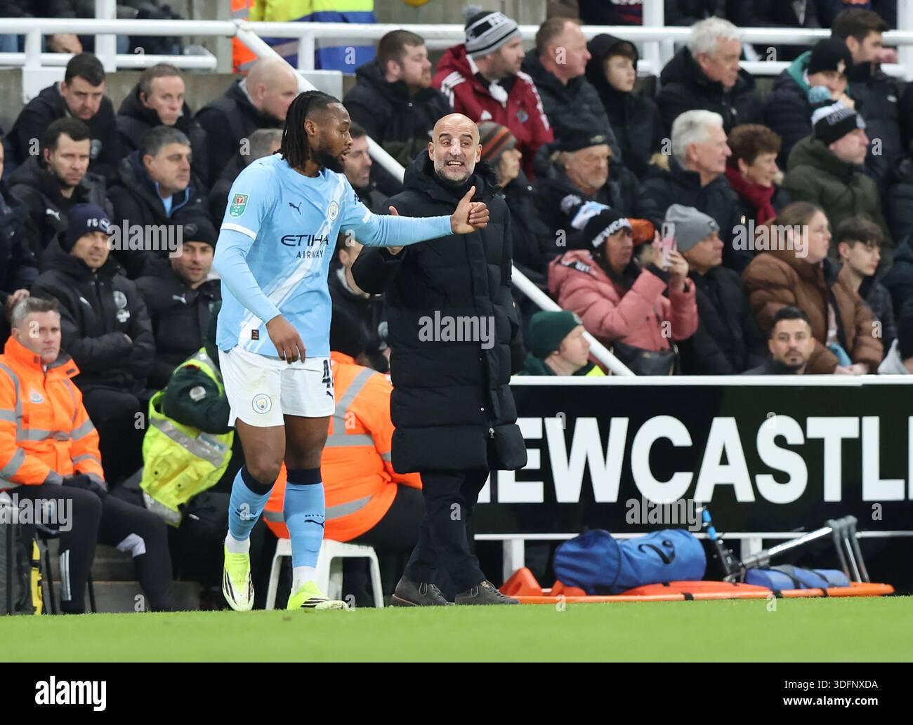 Newcastle Upon Tyne, England, 13th January 2026. Pep Guardiola manager ...