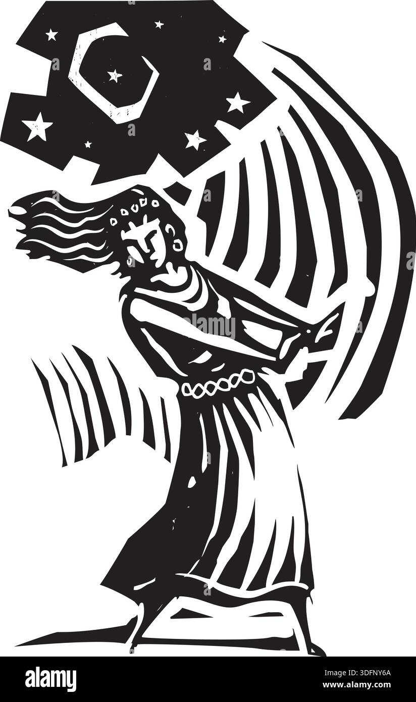 Pagan woman moon Stock Vector Images - Alamy