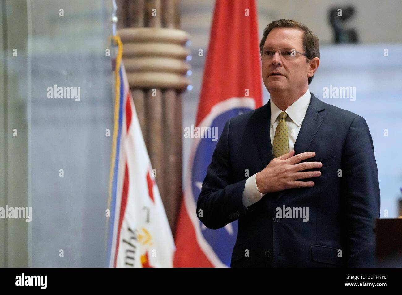 House Speaker Cameron Sexton, R-Crossville, recites the pledge of ...