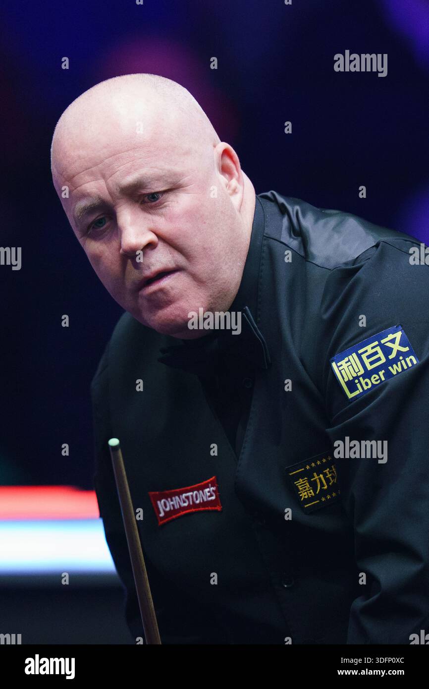 John Higgins during the round one match between John Higgins and Barry ...