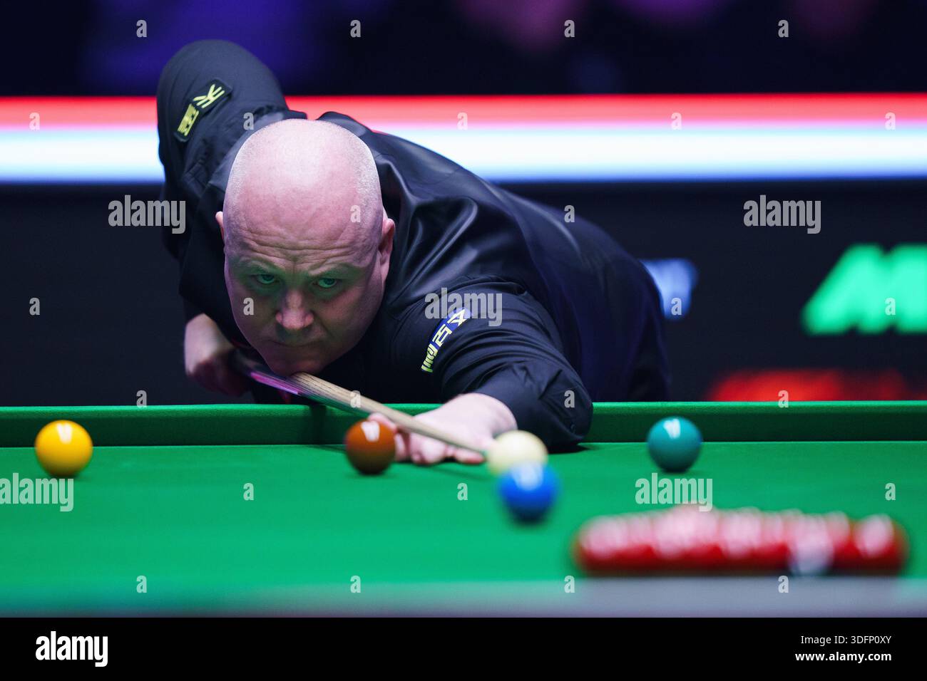 John Higgins during the round one match between John Higgins and Barry ...