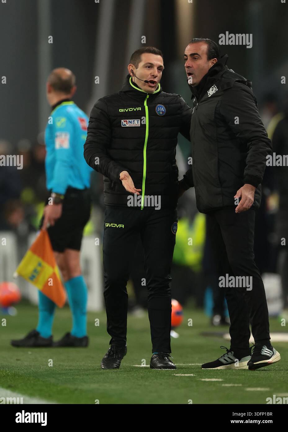 Turin, Italy, 12th January 2026. The Foruth Official Andrea Calzavara ...