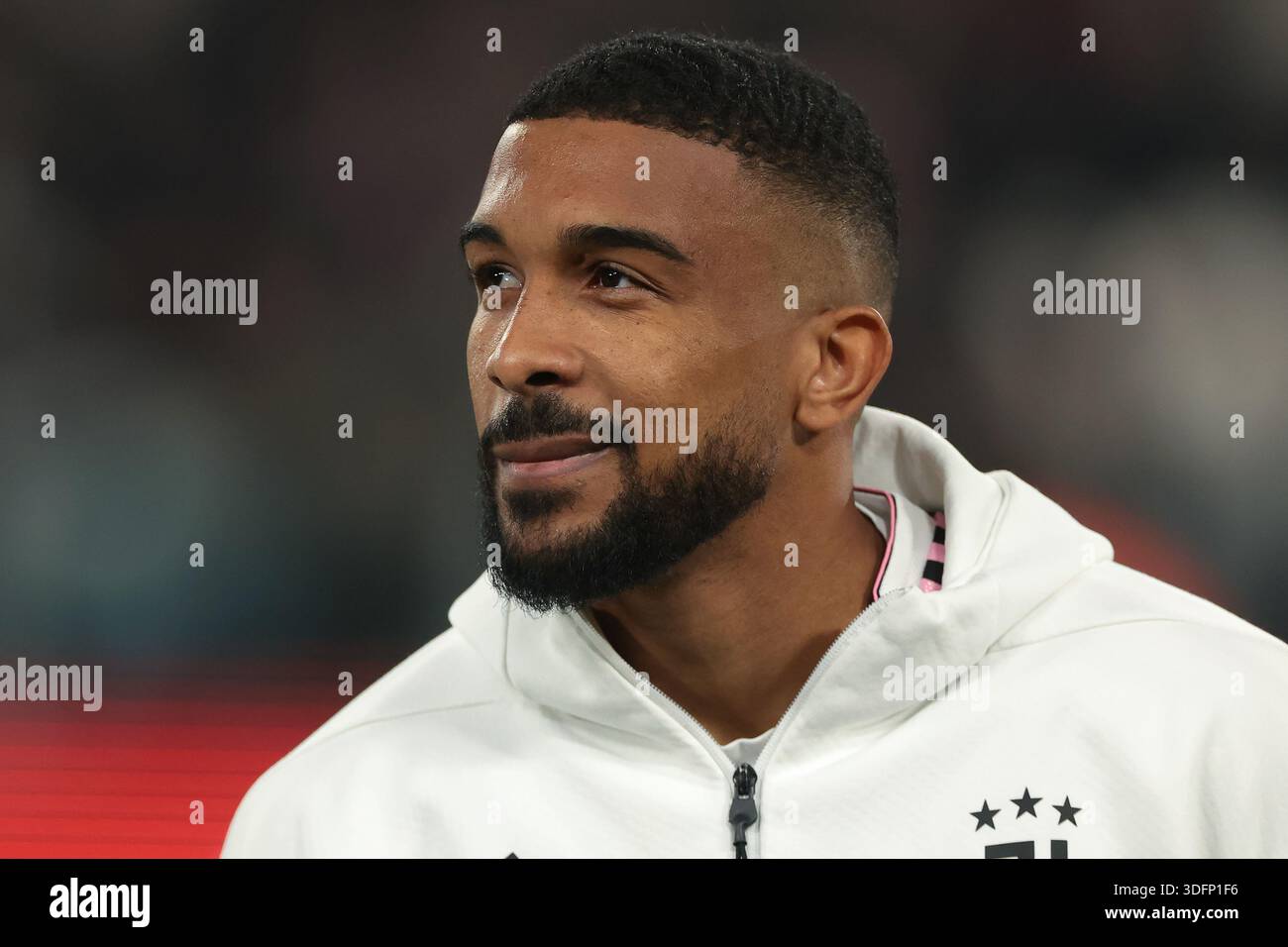 Turin, Italy, 12th January 2026. Gleison Bremer of Juventus reacts as ...