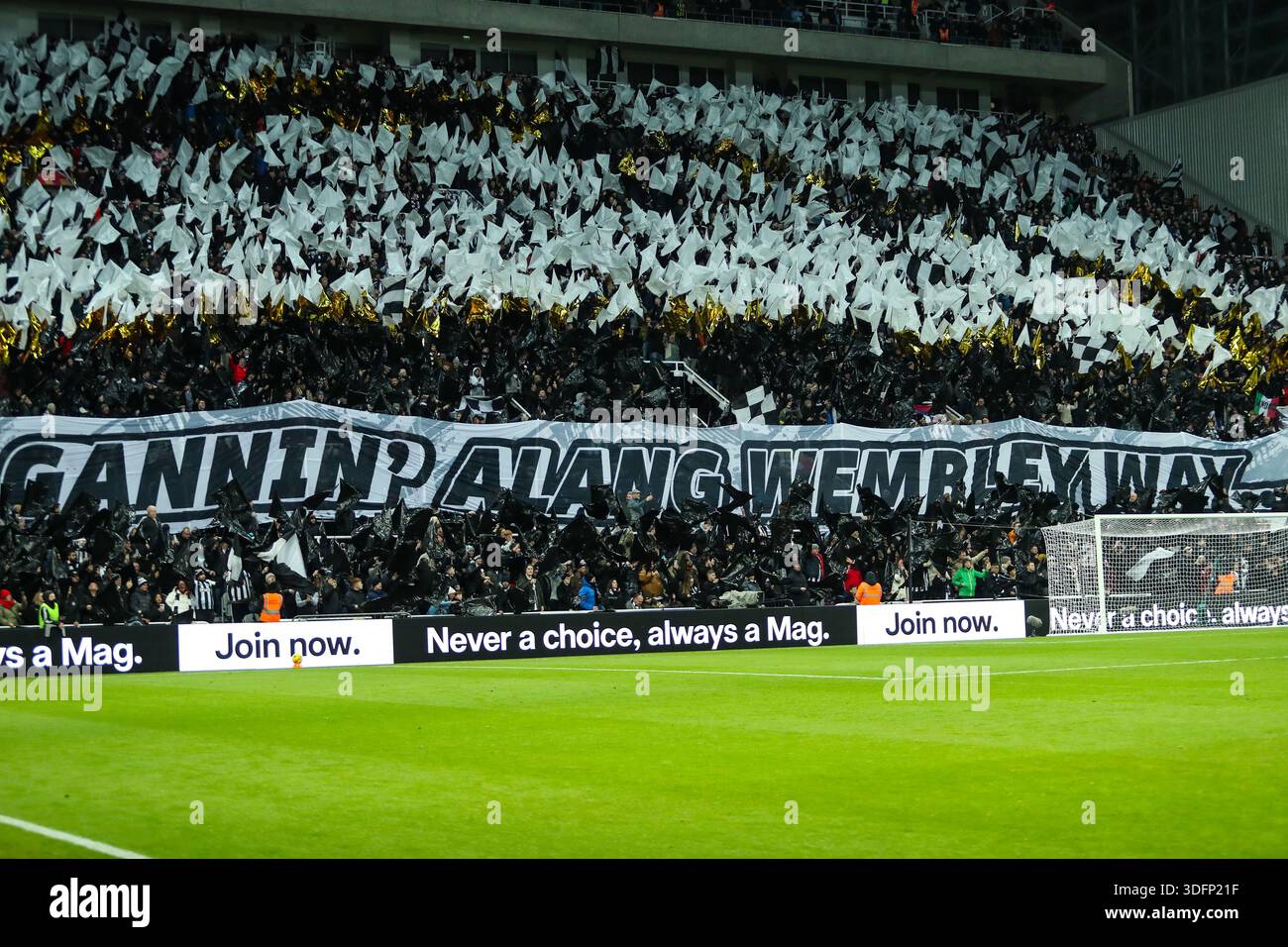 Flag display at St. James’ Park during the Newcastle United v ...