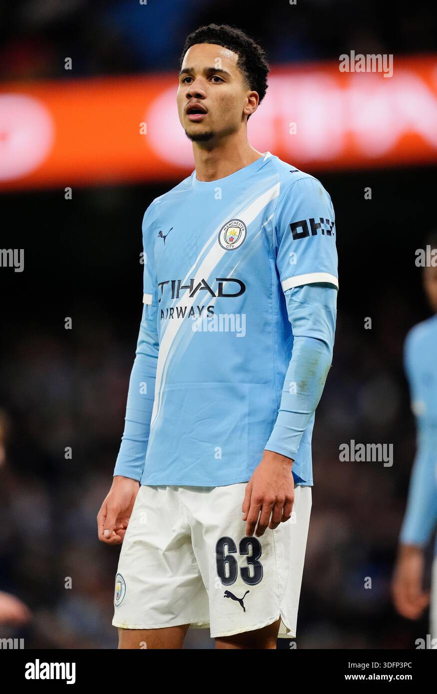 Manchester City's Divine Mukasa during the Emirates FA Cup third round ...