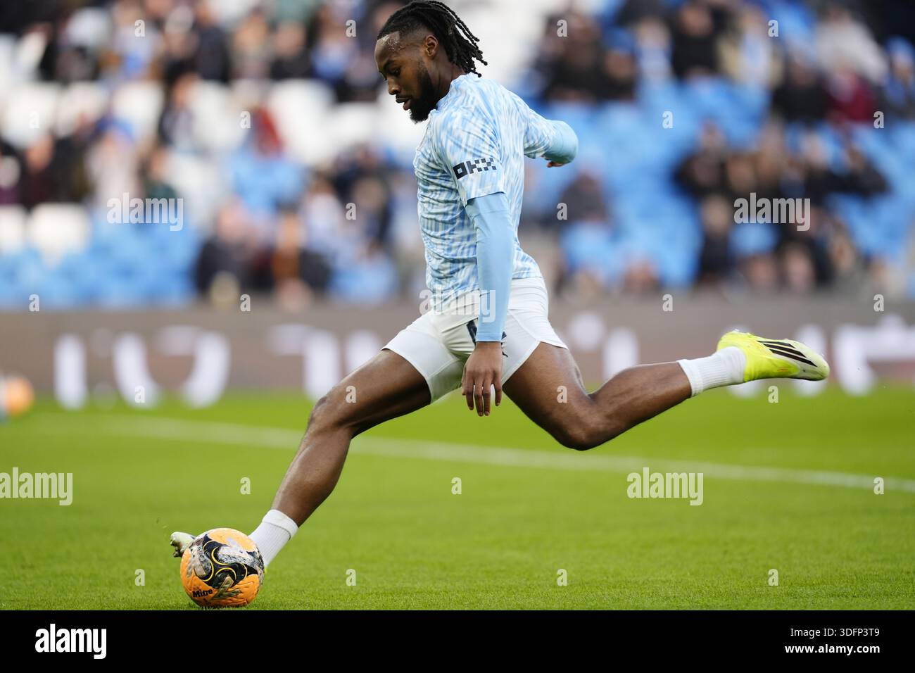 during the Emirates FA Cup third round match at Etihad Stadium ...