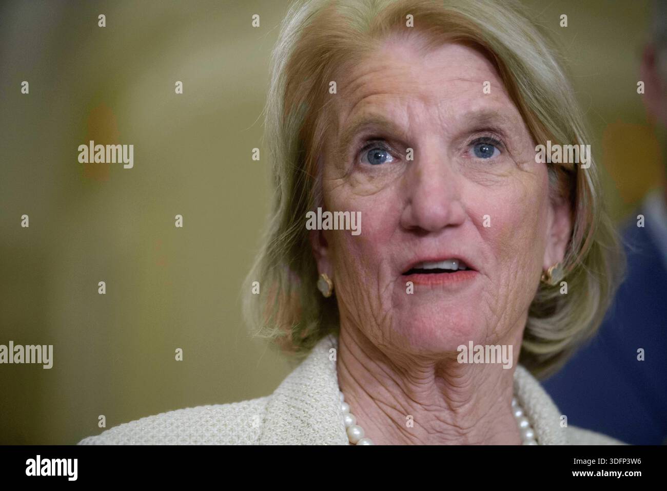 Sen. Shelley Moore Capito, R-W.Va., speaks during a news conference at ...