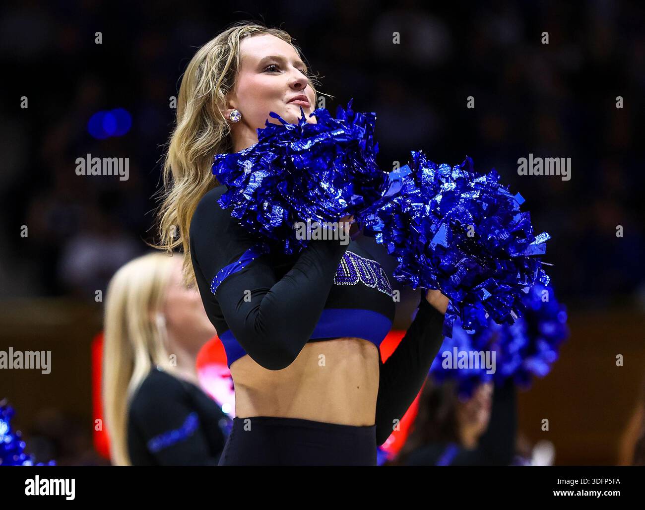 January 10, 2026: Duke cheerleader. NCAA basketball game between SMU ...