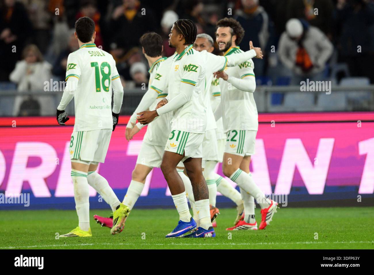 Olimpico Stadium, Rome, Italy - Mario Hermoso of AS Roma celebrates ...