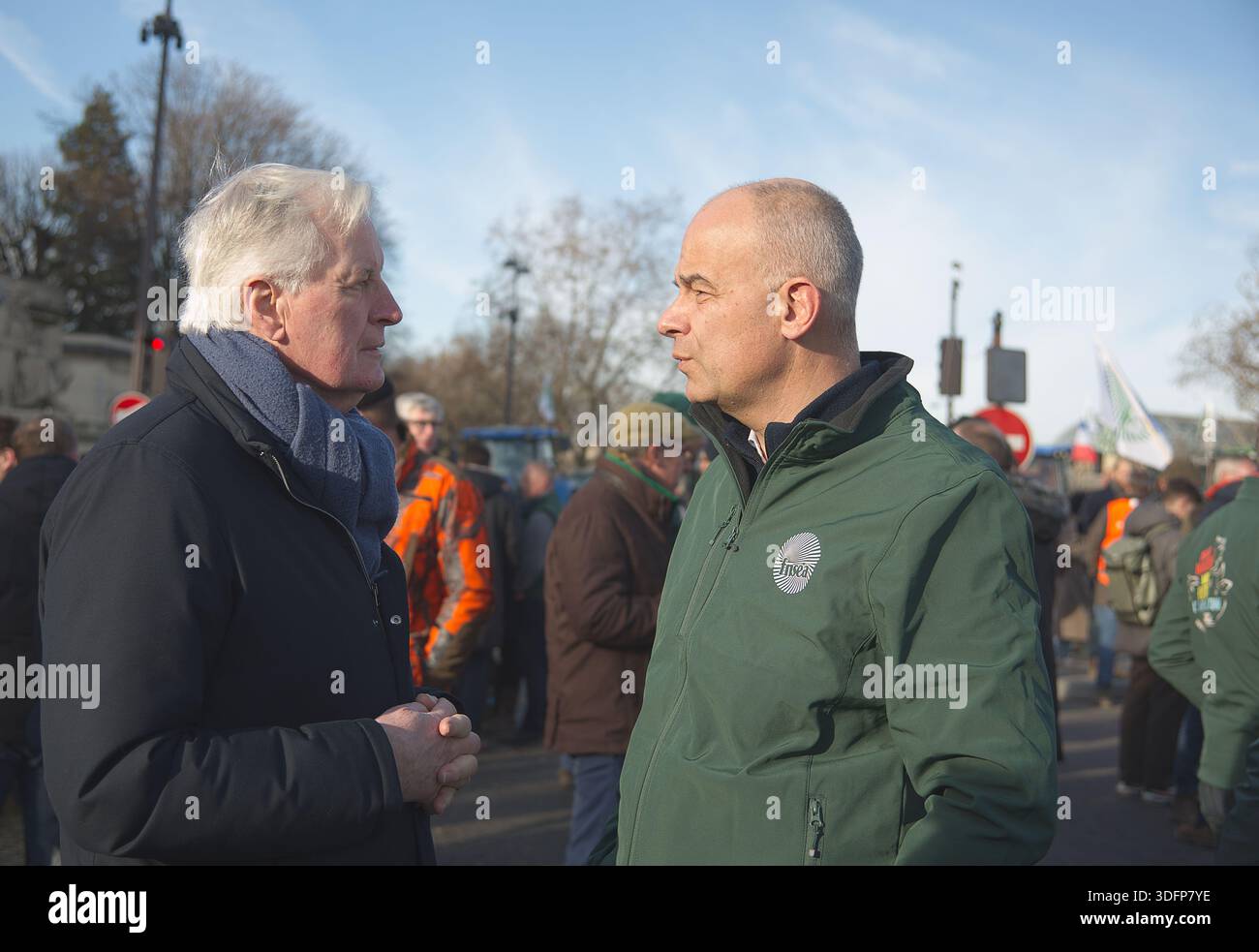 Paris, France. 13th Jan, 2026. MP Michel Barnier in conversation with ...