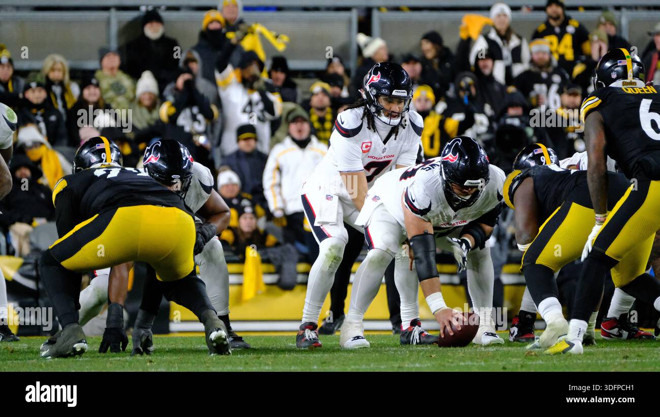Jan 12, 2025: C.J. Stroud #7 during the Pittsburgh Steelers vs Houston ...