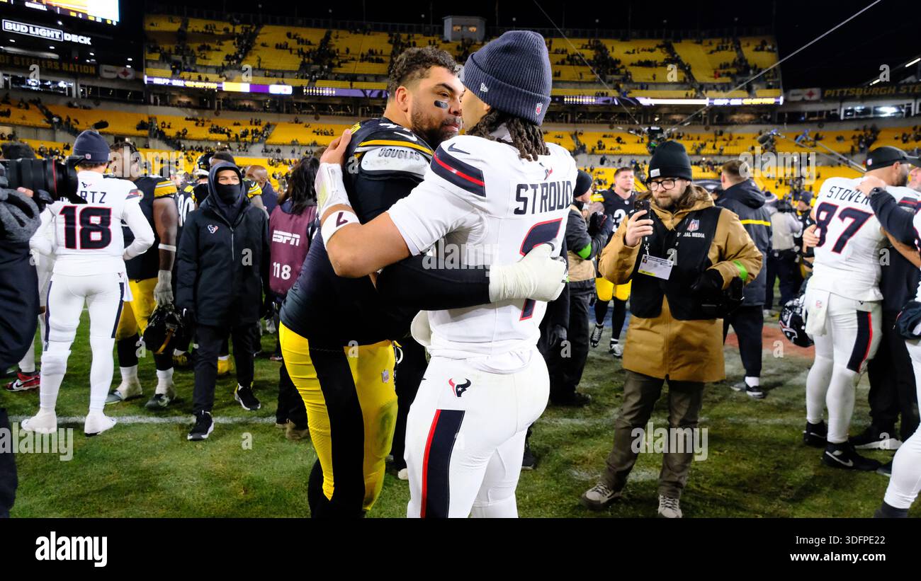 Jan 12, 2025: Cam Heyward #97 and C.J. Stroud #7 after the Pittsburgh ...