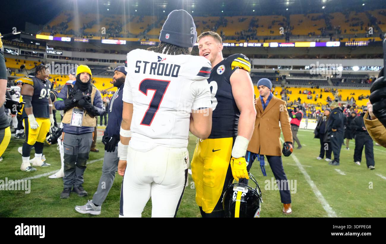 Jan 12, 2025: C.J. Stroud #7 and Jack Sawyer #33 during the Pittsburgh ...