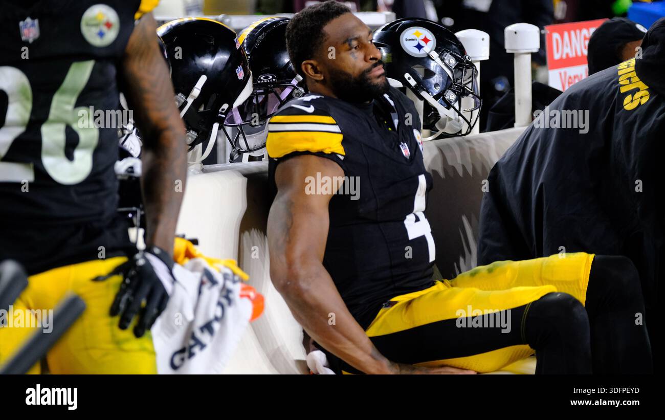 Jan 12, 2025: DK Metcalf #4 during the Pittsburgh Steelers vs Houston ...