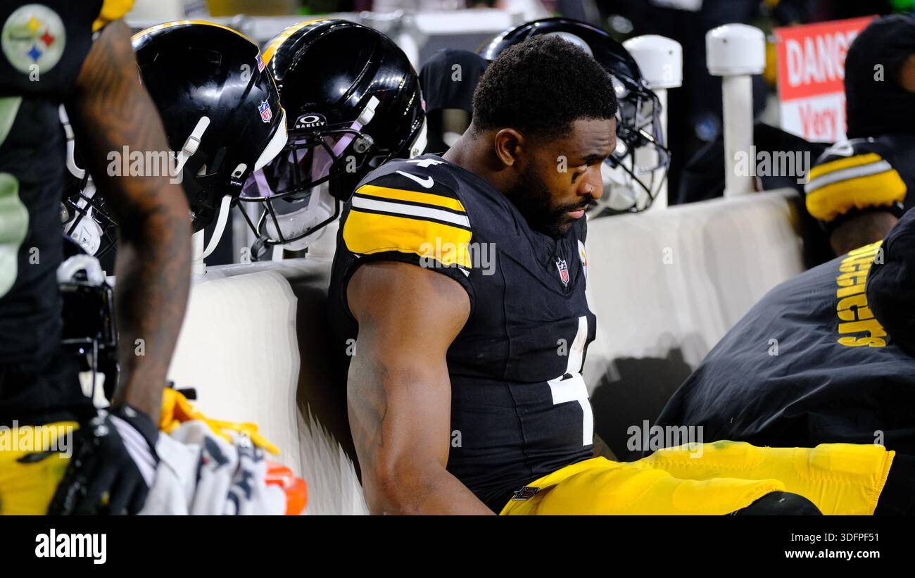 Jan 12, 2025: DK Metcalf #4 during the Pittsburgh Steelers vs Houston ...