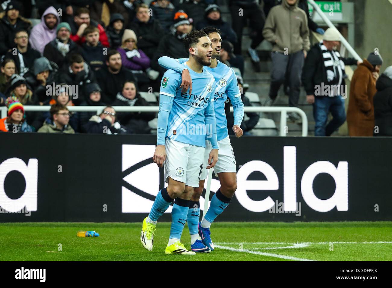 during the Newcastle United v Manchester City Carabao Cup Semi Final ...
