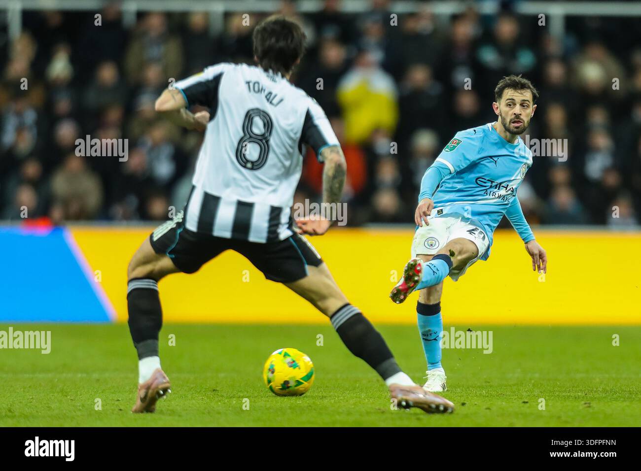 Bernardo Silva Of Manchester City in action during the Newcastle United ...