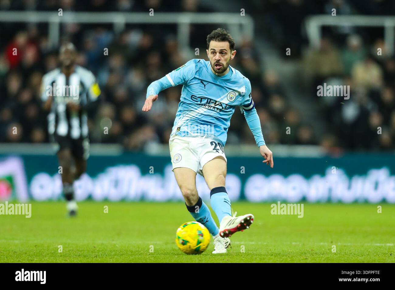 Bernardo Silva Of Manchester City in action during the Newcastle United ...