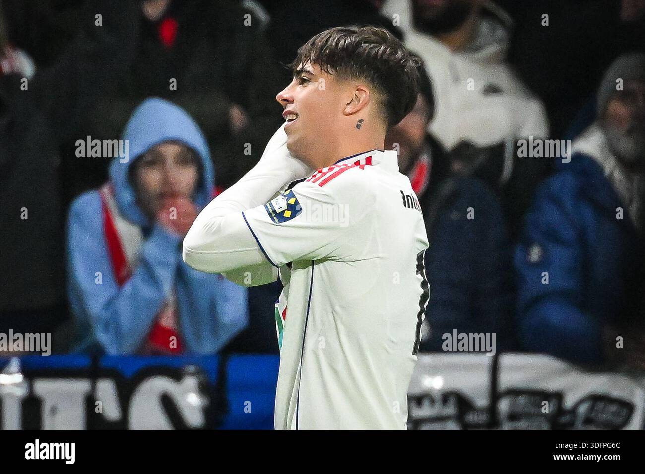 Alfonso MOREIRA of Lyon celebrates his goal during the French Cup ...