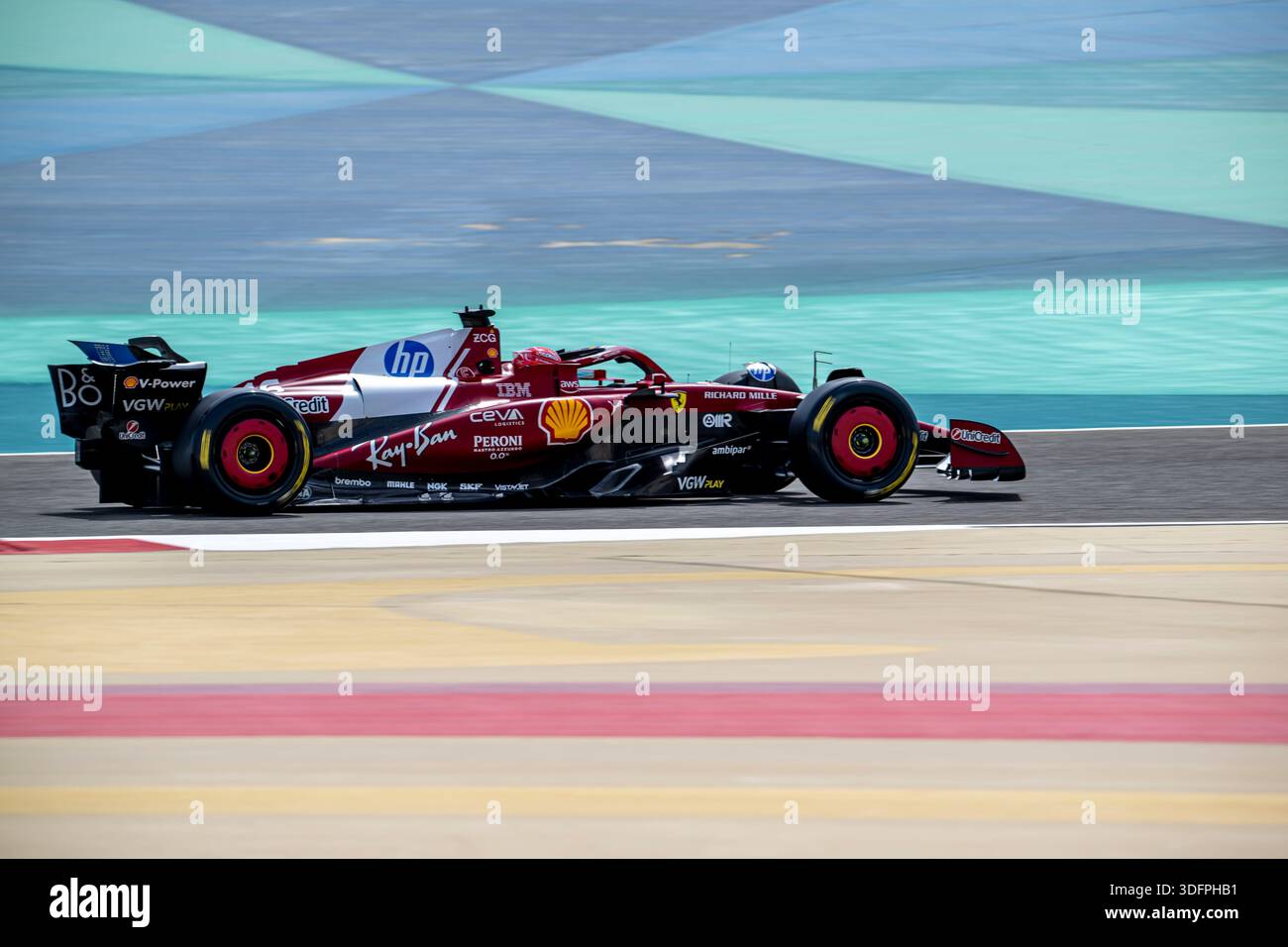 Sakhir, Bahrain, 28 Feb 2025, Charles Leclerc, from Monaco competes for ...