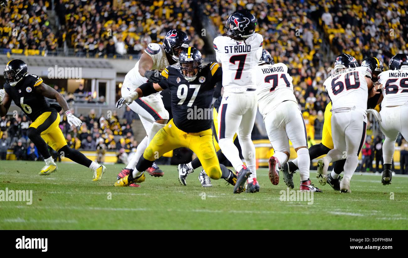 Jan 12, 2025: C.J. Stroud #7 during the Pittsburgh Steelers vs Houston ...