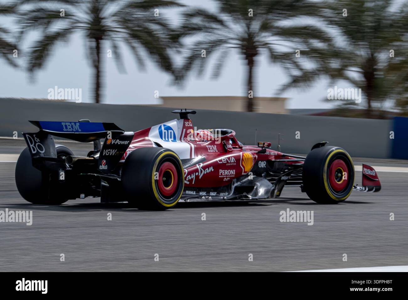 Sakhir, Bahrain, 28 Feb 2025, Charles Leclerc, from Monaco competes for ...