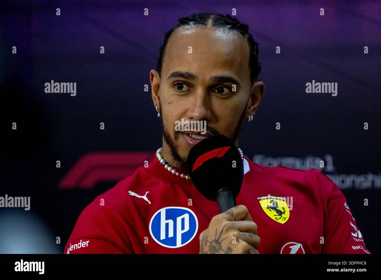 Sakhir, Bahrain, 28 Feb 2025, Lewis Hamilton, from United Kingdom ...