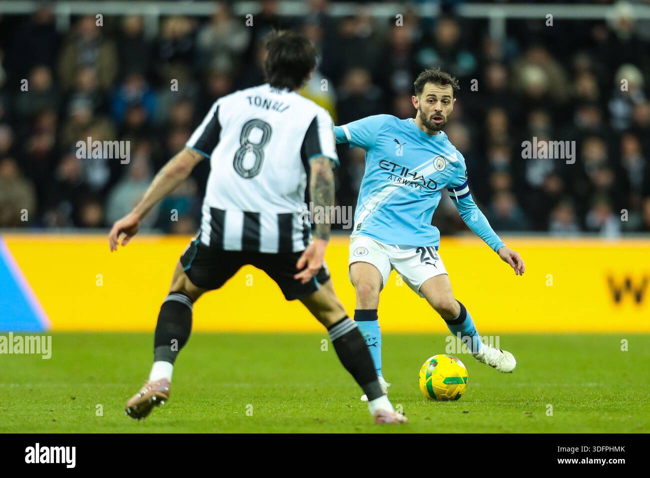 Bernardo Silva Of Manchester City in action during the Newcastle United ...