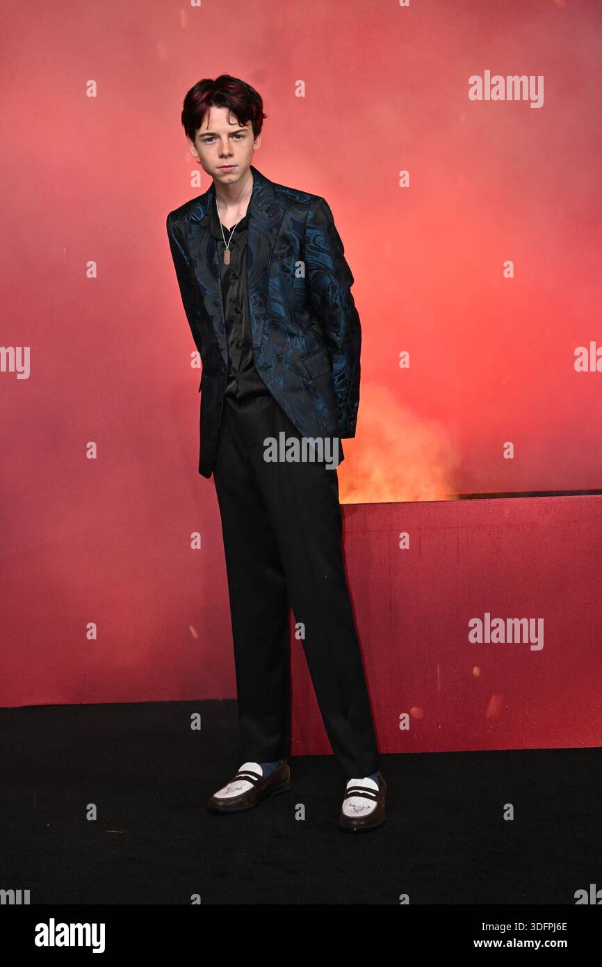 Alfie Williams walks the red carpet. Chi Lewis-Parry walks the red ...