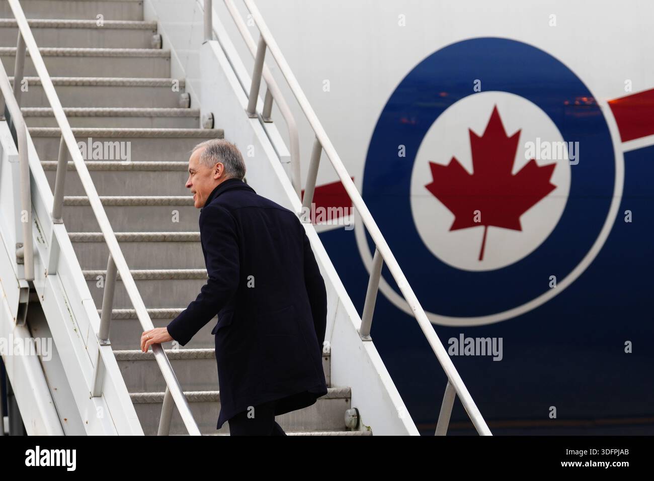 Prime Minister Mark Carney departs Vancouver International Airport, in ...
