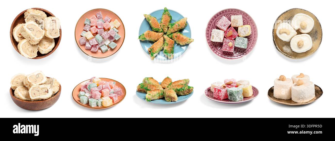 Set traditional turkish desserts hi-res stock photography and images ...