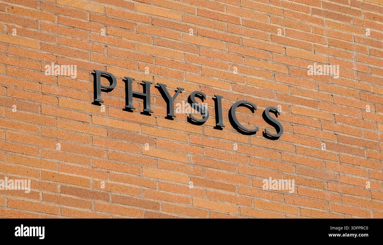Physics department sign signage hi-res stock photography and images - Alamy