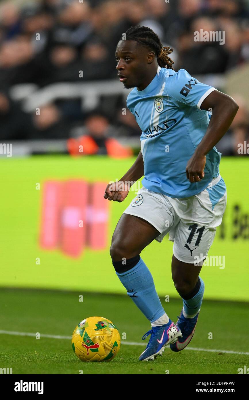 Jérémy Doku of Manchester City during the Carabao Cup Semi Final First ...