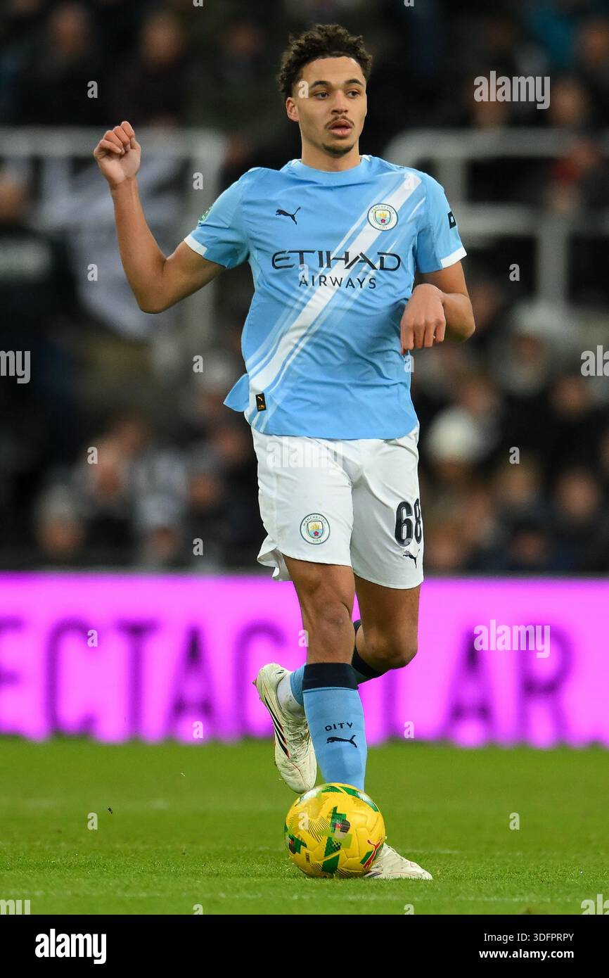 Max Alleyne of Manchester City during the Carabao Cup Semi Final First ...