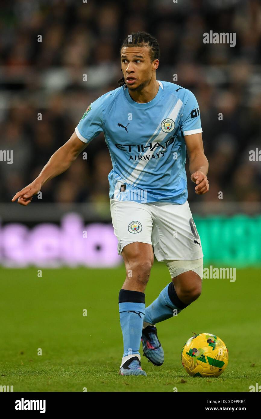 Nathan Aké of Manchester City during the Carabao Cup Semi Final First ...