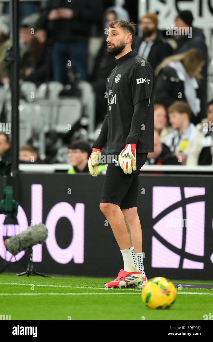 Gianluigi Donnarumma of Manchester City during the Carabao Cup Semi ...